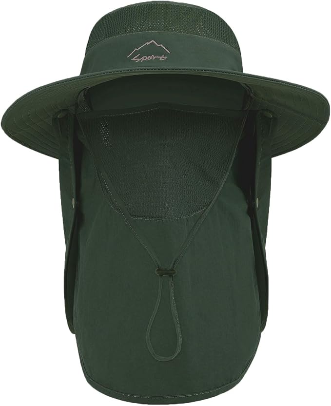 TAGVO Sombreros de Pesca para Hombre Mujer con Cubierta de Cuello ...
