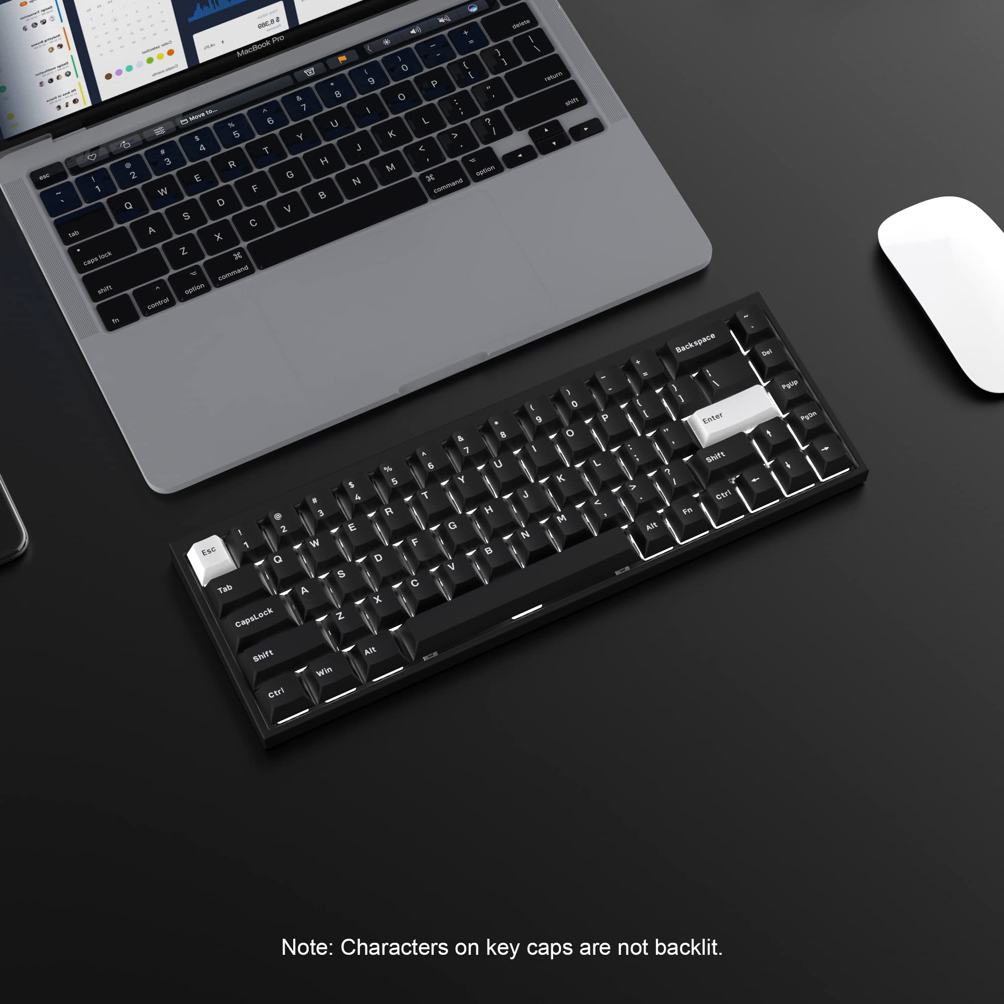 Mua XVX WOB Keycaps 168 Keys, Double Shot PBT Custom Keycap Set, Minimalist Style White on Black ...