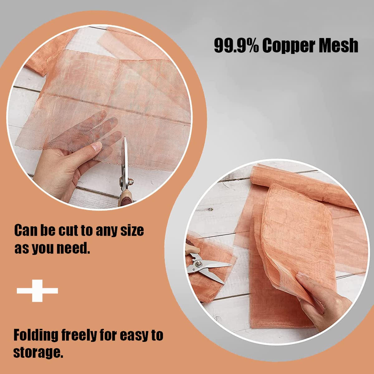 1 Pack 120 Mesh 99.9% Pure Copper Screen Woven Mesh Screen, Copper Mesh ...