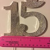 Amazon.com: Number 15 Quinceanera Rhinestone Princess Crown Monogram ...