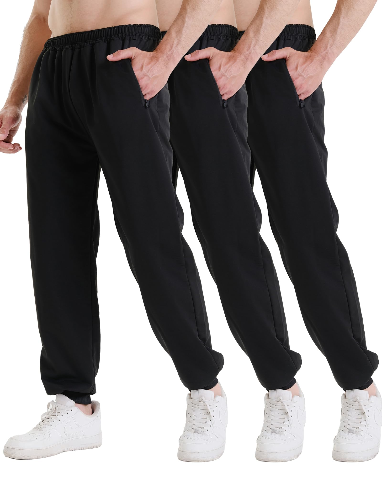 3 Pack Mens Sweatpants Athletic Workout Joggers for Men Active Running ...