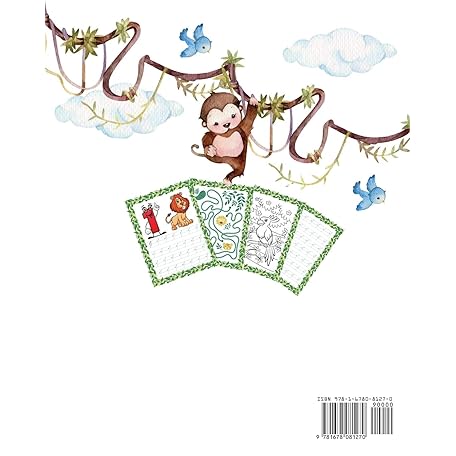 Mua Number Tracing in Jungle: Activity Book for Kids: Tracing Numbers ...