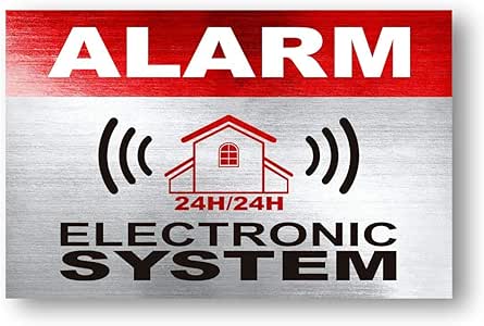 Amazon.com: imaggge.com 12 x Security Alarm Warning Sign Stickers ...