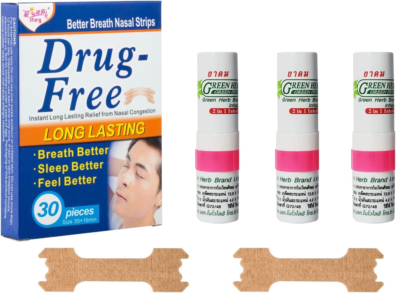 Mua ifory Nasal Strips and Nasal Inhalers, Quick Relief for Nasal ...