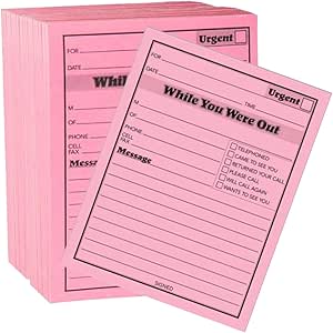 Amazon.com : 1InTheOffice Message pad While You were Out Pads, 4.25 x 5 ...
