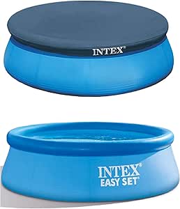 Amazon.com : Intex 8ft Above Ground Swimming Pool Cover & Intex 8ft ...