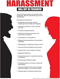 Amazon.com : Workplace Harassment Poster 18" X 24" Poster (18" x 24 ...