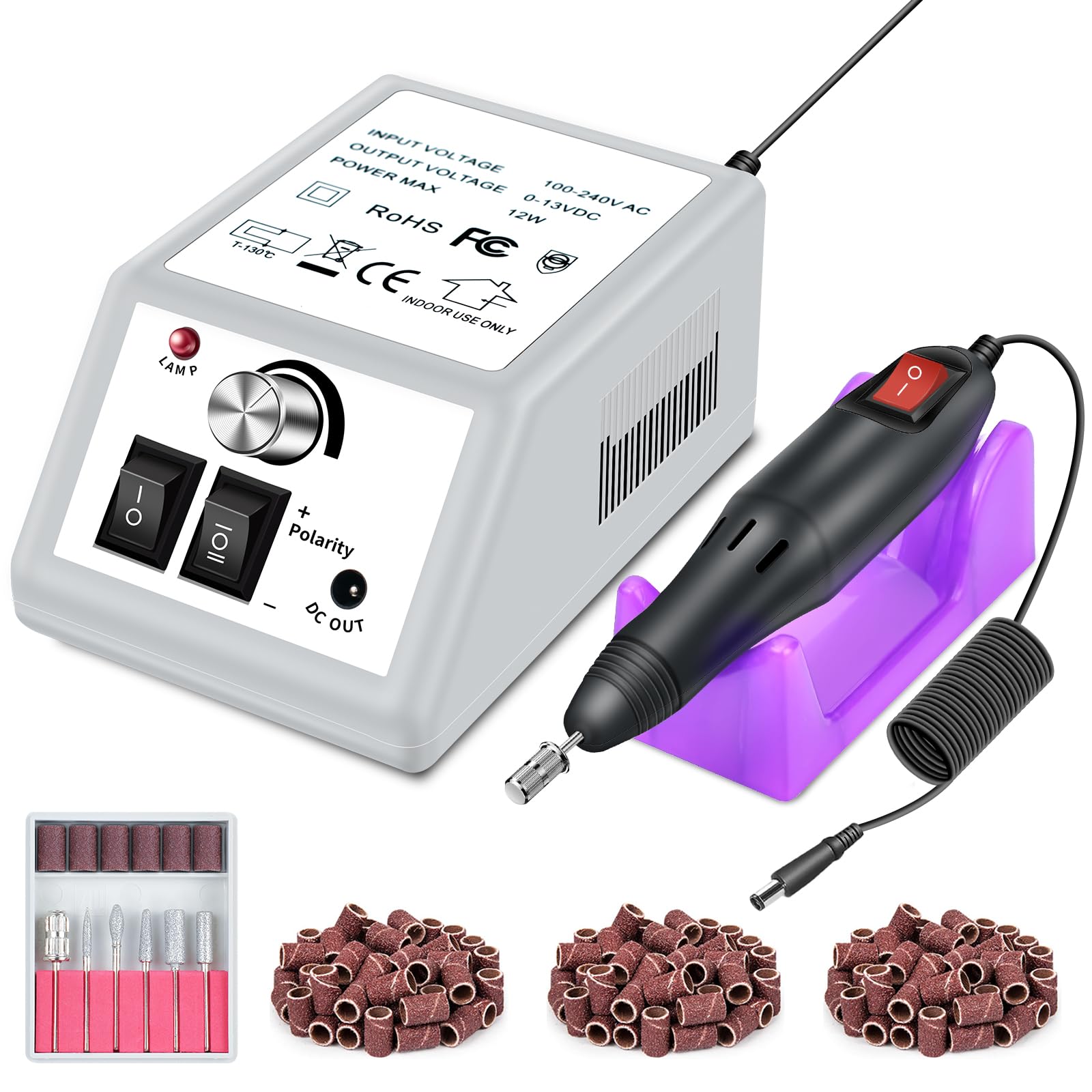 LAVAED Professional Electric Nail Drill Machine Nails File Electric ...