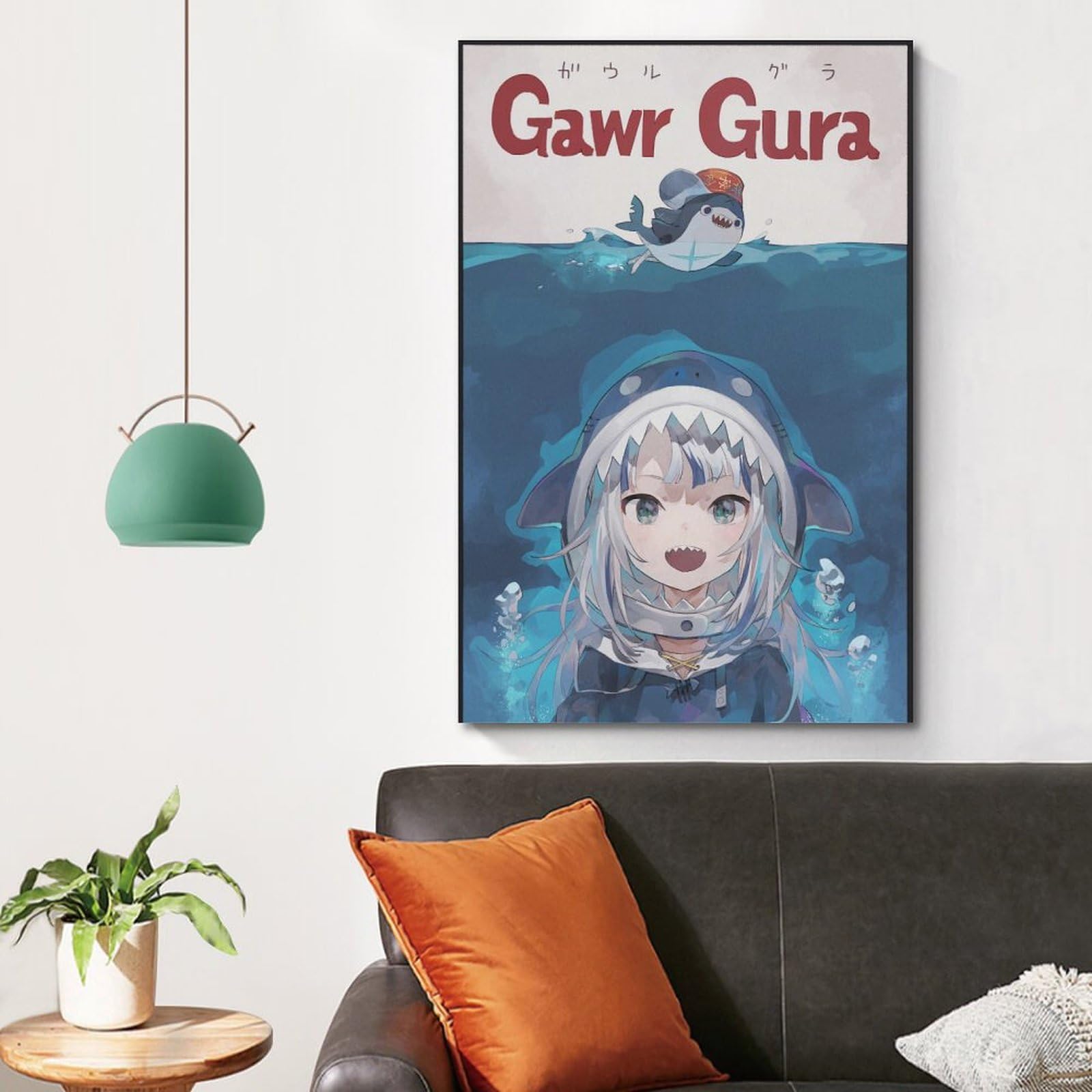 Generic Anime Girl Gawr Gura Posters Canvas Posters Decorative Room ...