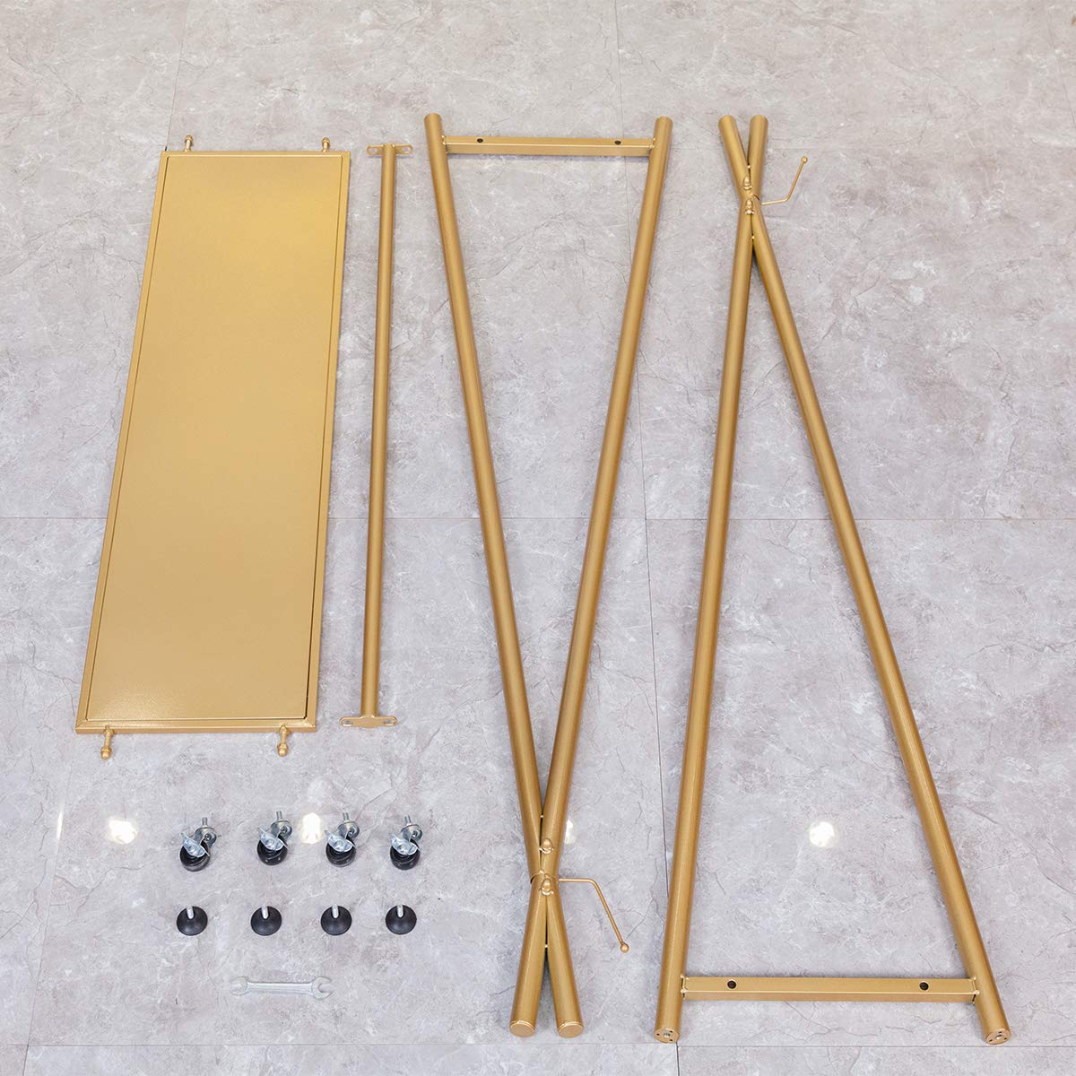 FURVOKIA Modern Simple Heavy Duty Metal X Type Rolling Garment Rack ...