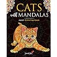 Amazon.com: Cats with Mandalas - Adult Coloring Book: More than 50 cute ...