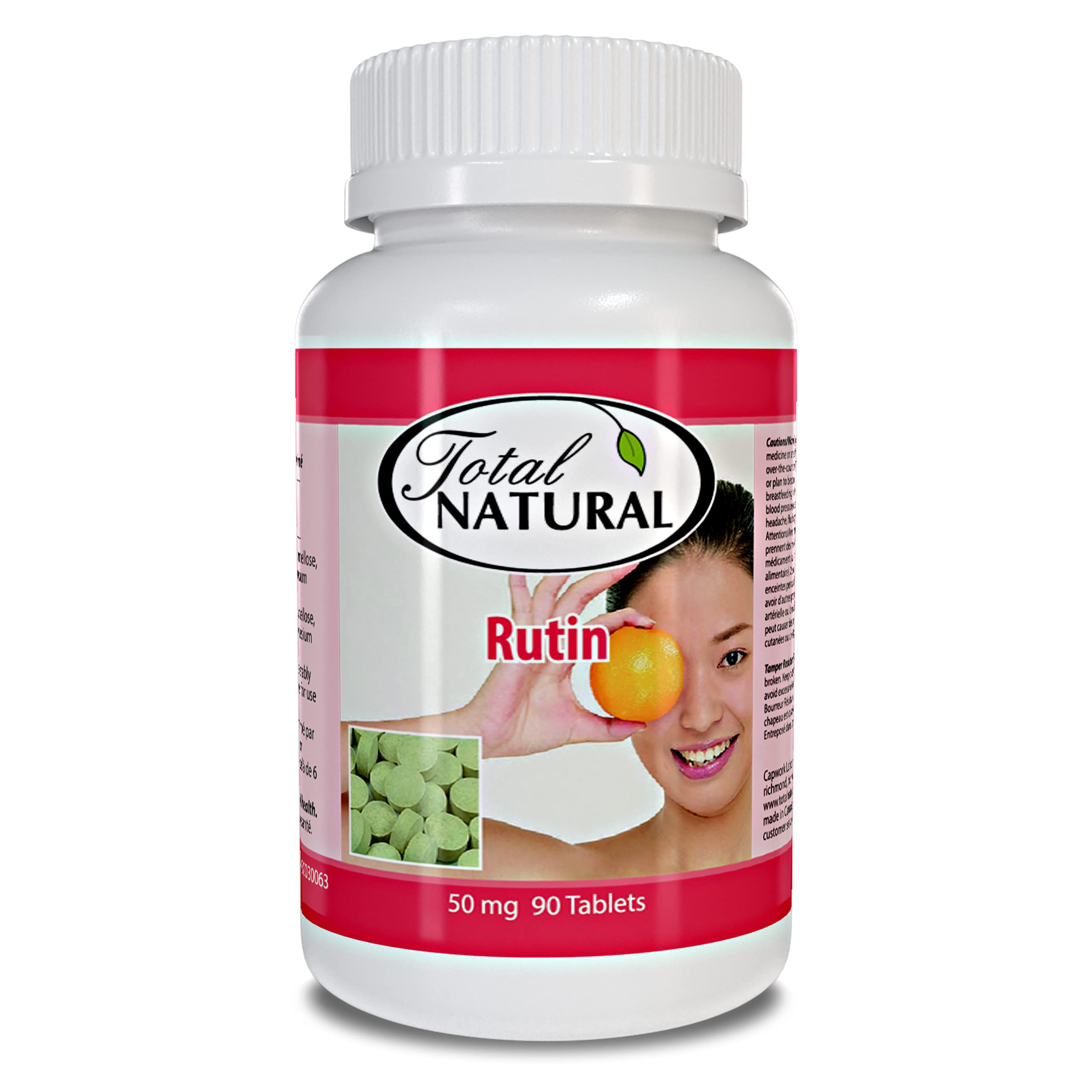 Mua Total Natural Rutin 50mg 90 Tablets [1 Bottle], Help Absorb and ...