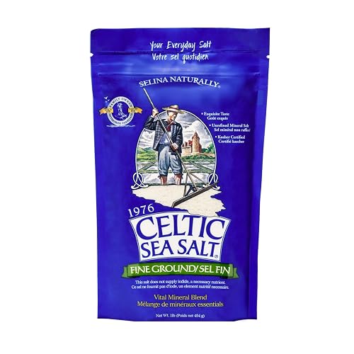 Celtic Sea Salt Fine Ground Mineral Sea Salt, 1 lb Resealable Bag ...