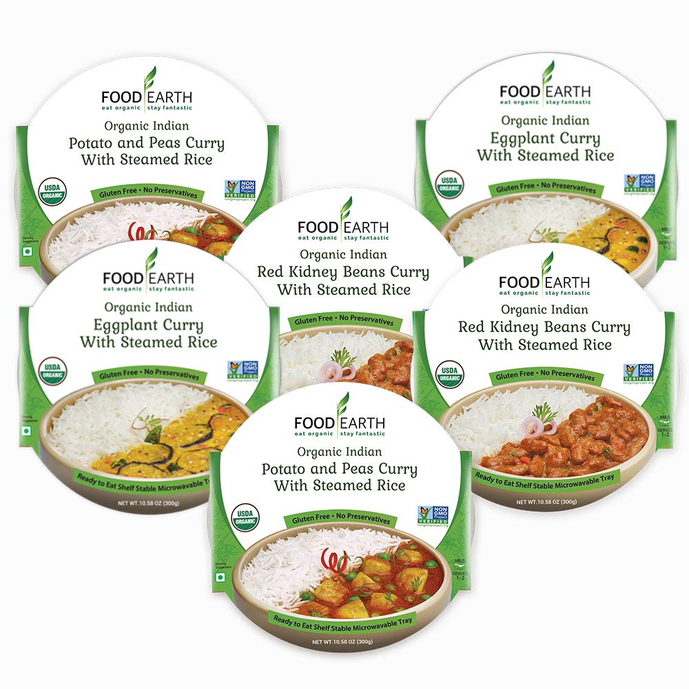 Buy Food Earth - Indian Ready to Eat Meals, 3-Flavor Variety Pack ...