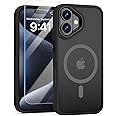 Amazon.com: GIVELOT Phone Cover Case for iPhone 16 Black | Magnetic, with 9H Screen Protector ...