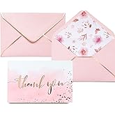 4x6 Inch Greeting Cards Heavy Duty Green Thank You Cards - 36 Pack With ...