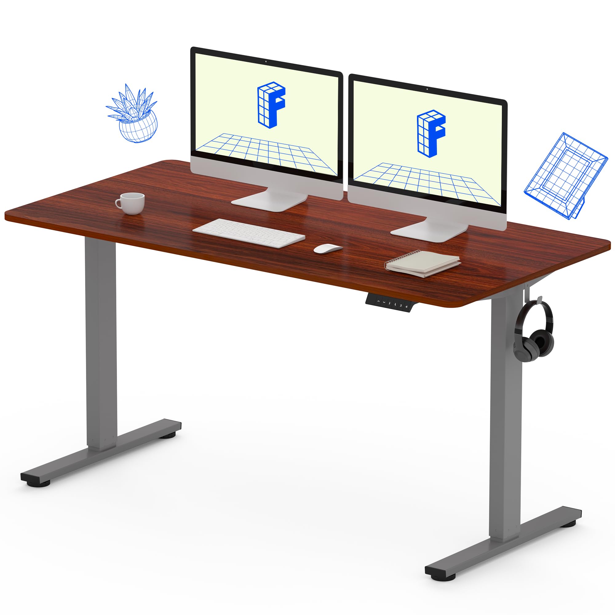 Mua FLEXISPOT Adjustable Desk 55 x 28 Inches Stand Up Desk Workstation ...