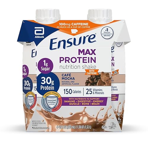 Ensure Max Protein Shake | Cafe Mocha | Ready to Drink | 30g Protein ...