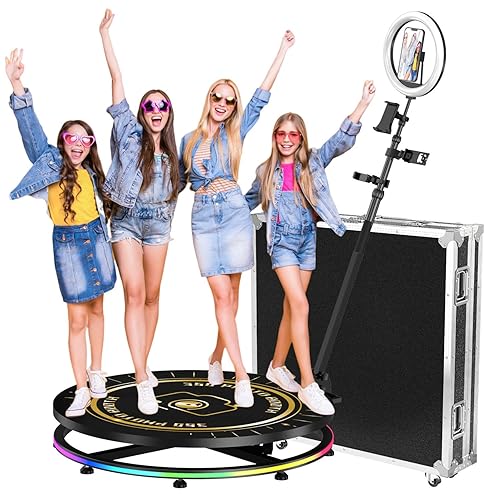 360 Photo Booth 100cm with Flight Case + Extra Battery Logo, FUTOBOOZ ...