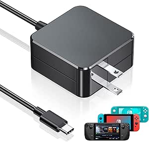 Amazon.com: 45W Charger for Steam Deck and Switch, AC Adapter Steam ...