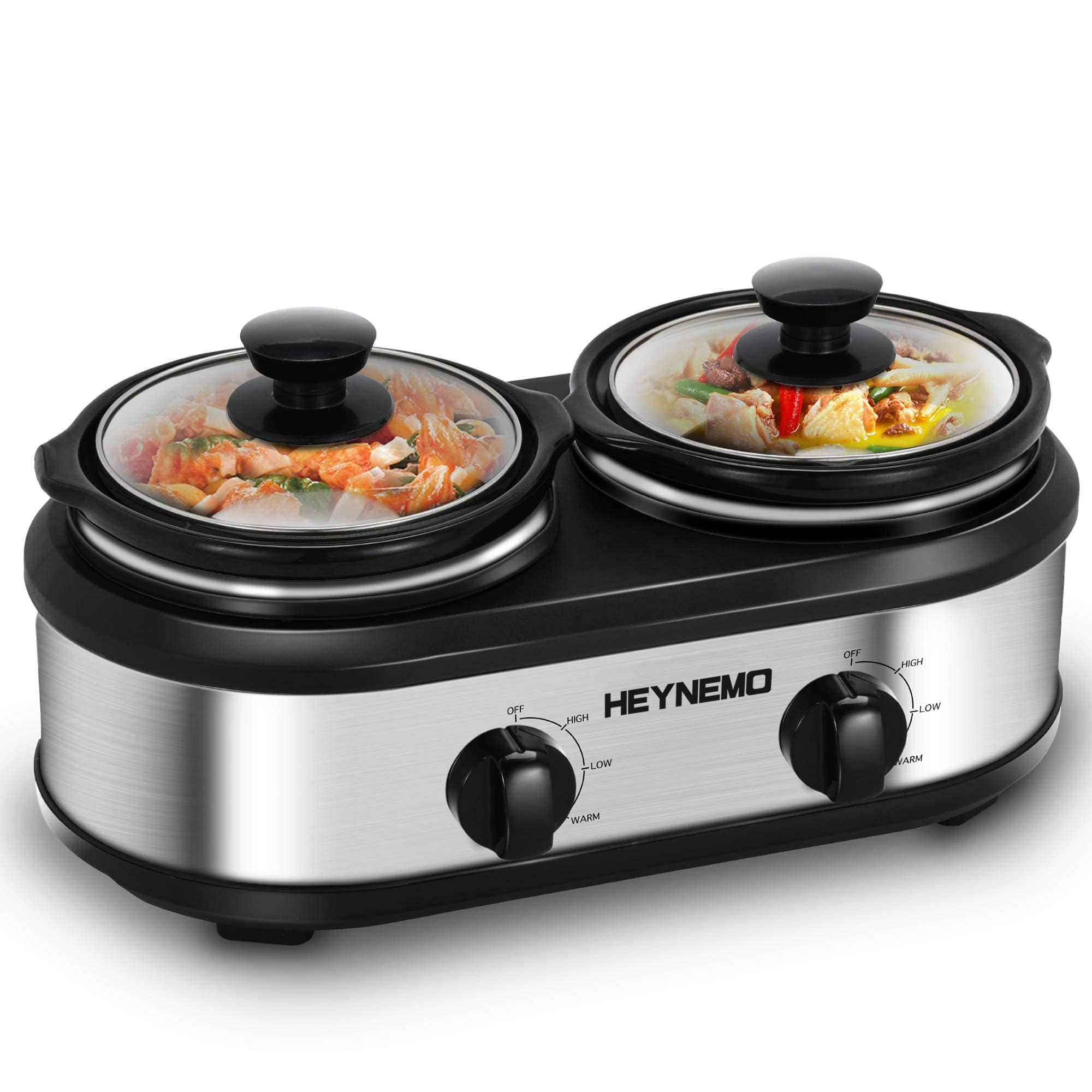 Double Slow Cooker, Buffet Servers and Warmers, Dual 2 Pot Slow Cooker ...
