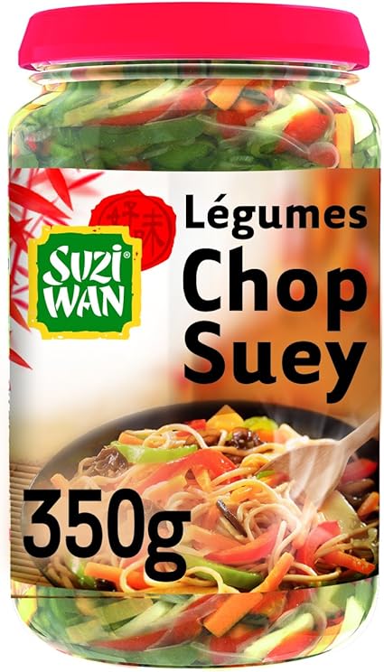 SUZI WAN Mélange de légumes asiatiques Chop Suey 350 g - Pack de 12 ...