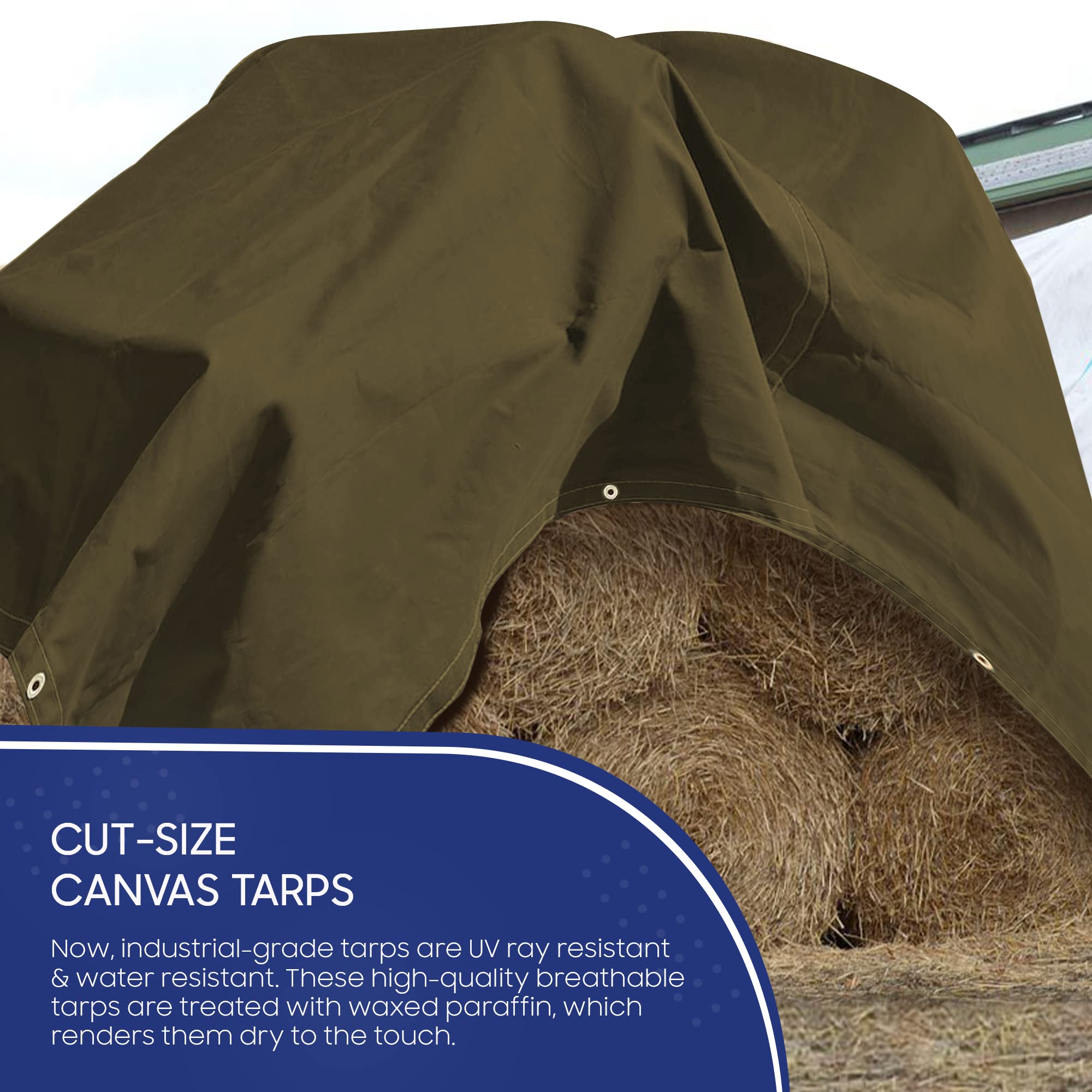 Mua Tarps Now 7x9 ft Heavy Duty Canvas Tarp | 20 MIL Commercial Grade ...