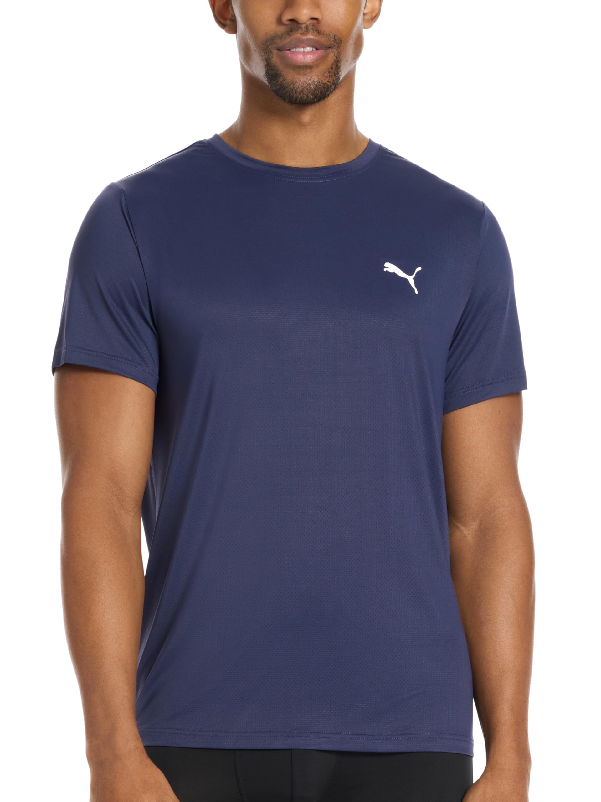 PUMA Men's 360 Cool Mesh Crew Neck Tee Shirt, Navy