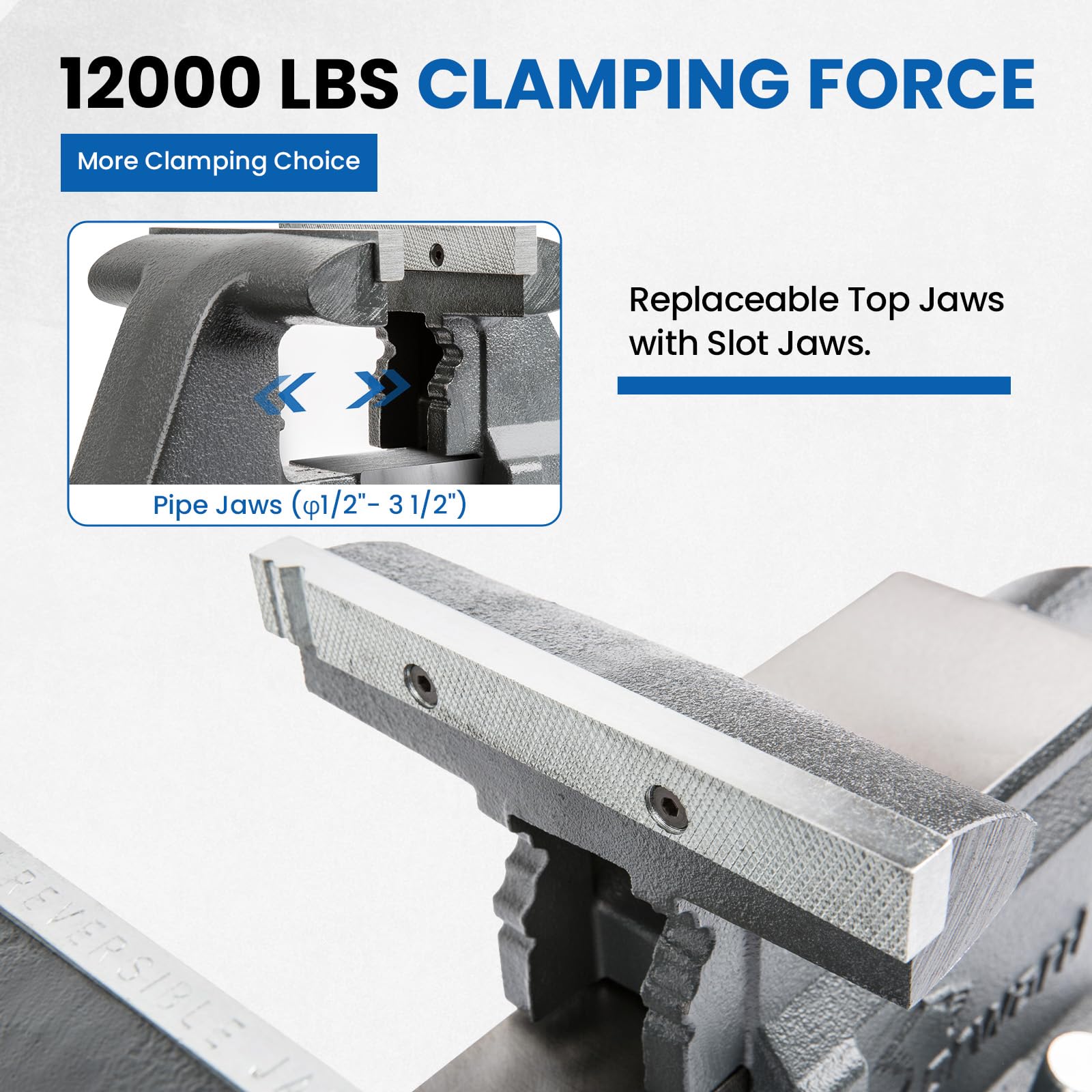 Mua CR80A 8 Inch Bench Vise Heavy Duty Vice with Anvil and 190 Degrees ...