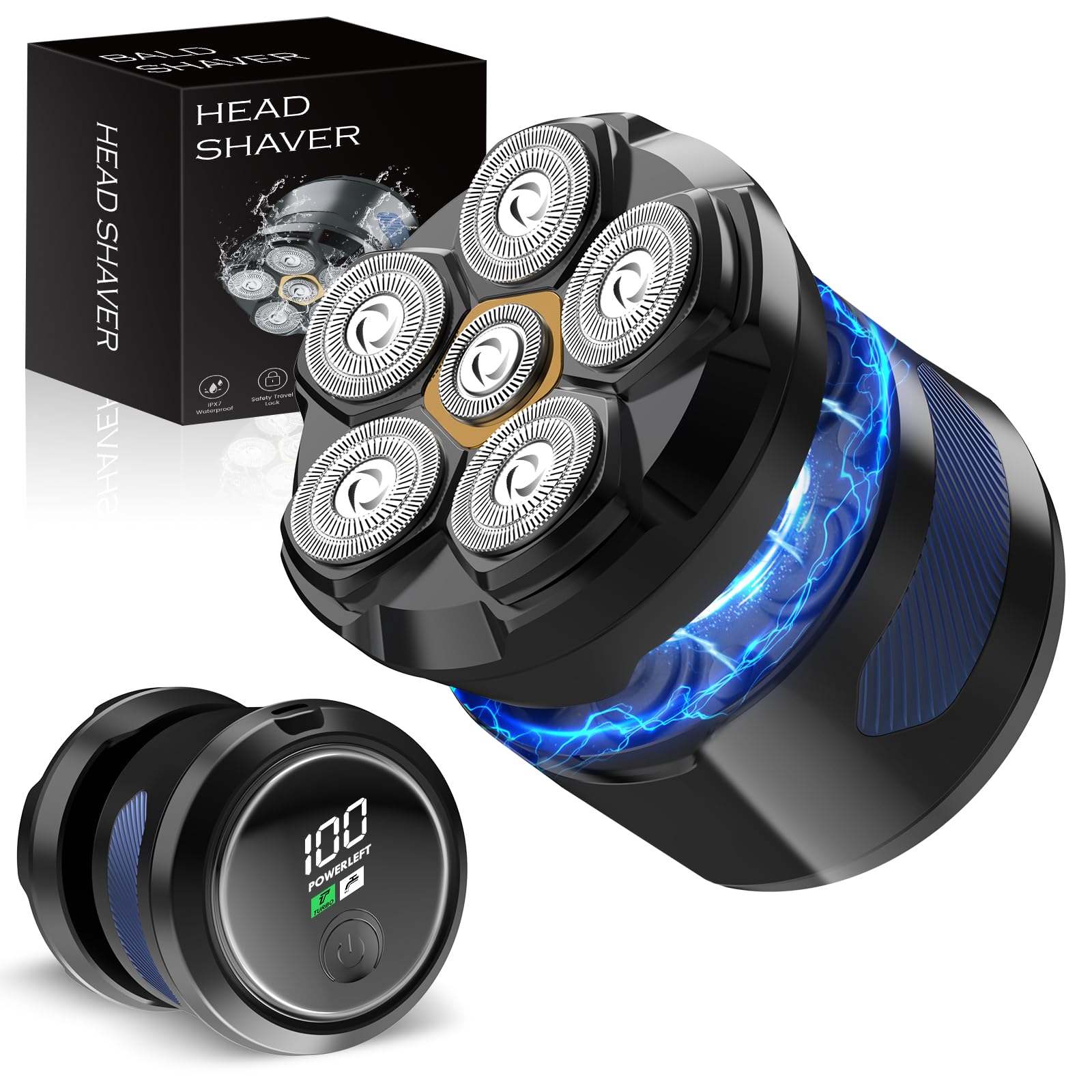 Head Shavers for Bald Men, Newly Designed Magnetic Head and Face Shaver ...