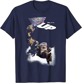 Amazon.com: Disney Pixar Up Movie Poster Group Shot Graphic T-Shirt ...