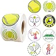 Amazon.com: 500 Tennis Roll Stickers Ball Sports Themed Party Supplies ...
