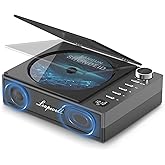Amazon.com: CD Player Portable, Leapwell Portable CD Player with Speakers Bluetooth Rechargeable ...