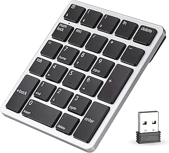 Amazon.com: Number Pad Wireless, Havit USB Numeric keypad 26 Keys ...