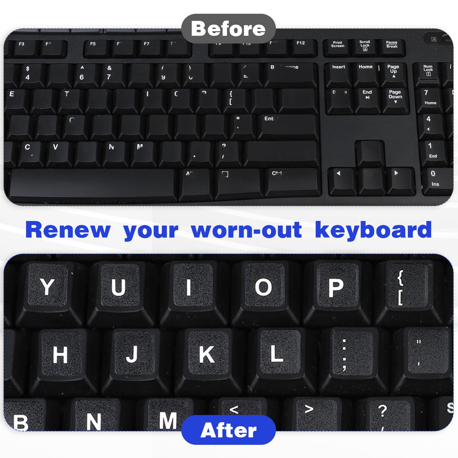 Mua 2 Pack Universal English Computer Stickers Keyboard Replacement ...