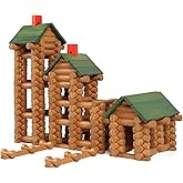 Amazon.com: Wondertoys 530 Pcs Wooden Logs Set Ages 3+, Classic ...