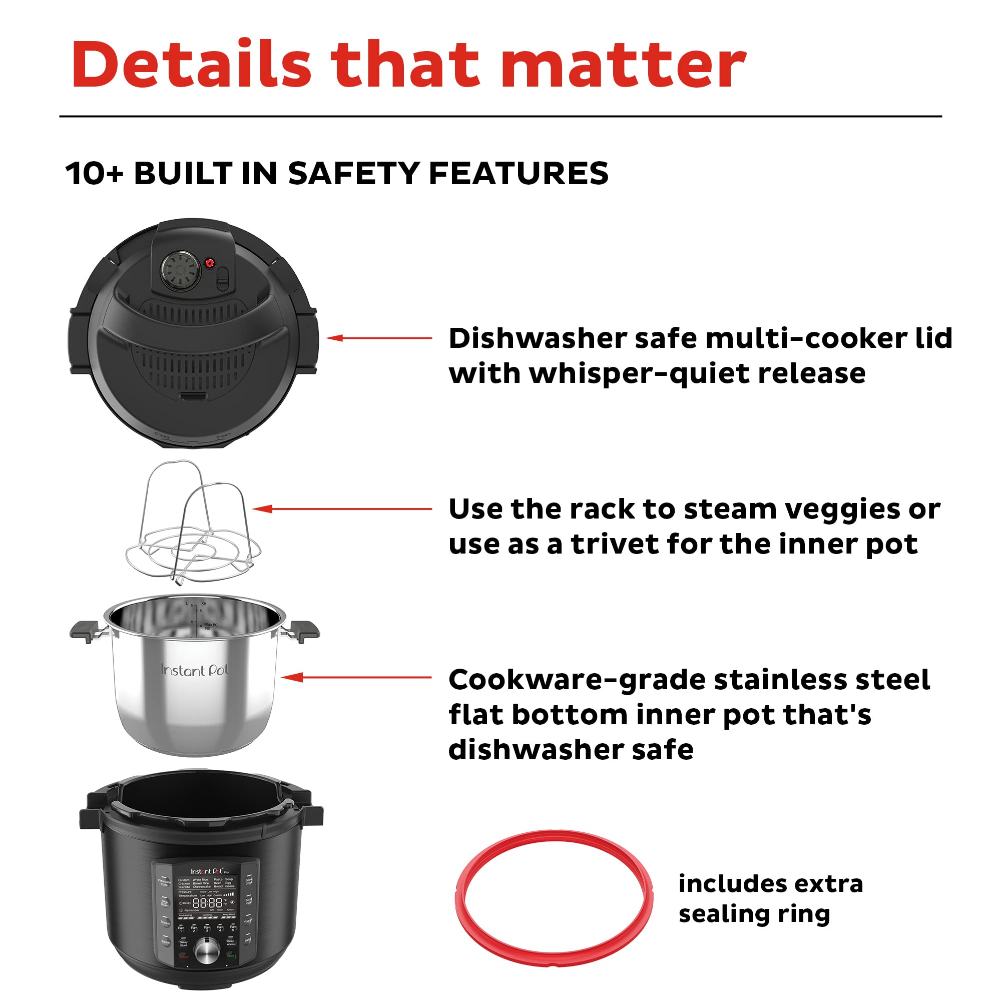 Mua Instant Pot Pro (8 QT) 10-in-1 Pressure Cooker, Slow Cooker, Rice ...