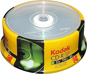 Kodak CD-R Kodak CD-R 700MB 52x Spindle 25 Pack, (510025): Amazon.com ...