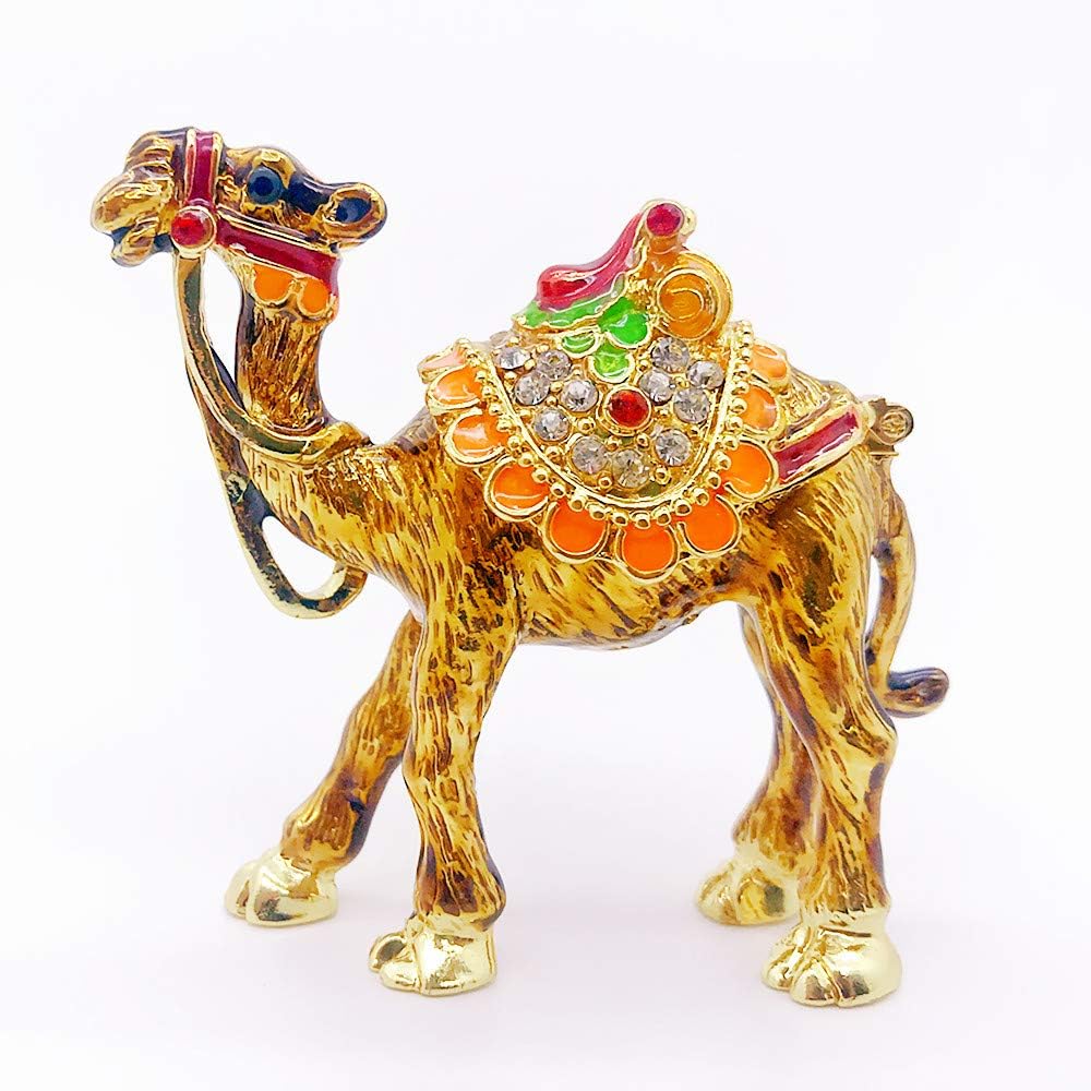 Amazon.com: Gishima Hand-Painted Camel Figurine Trinket Boxes Hinged ...