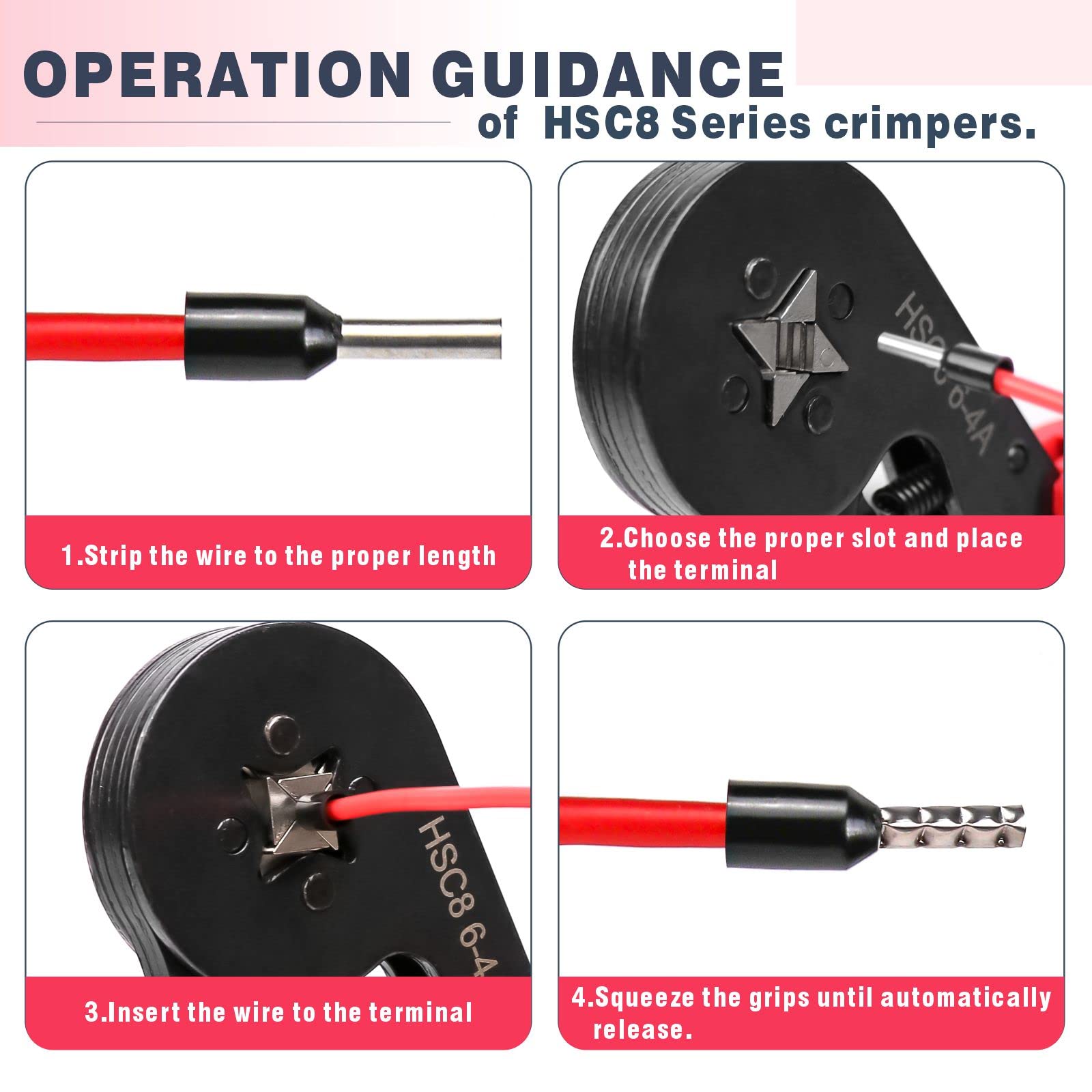 Mua WEKESIGO Wire Ferrule Crimping Tool, Hexagonal Crimp Profile, Self ...