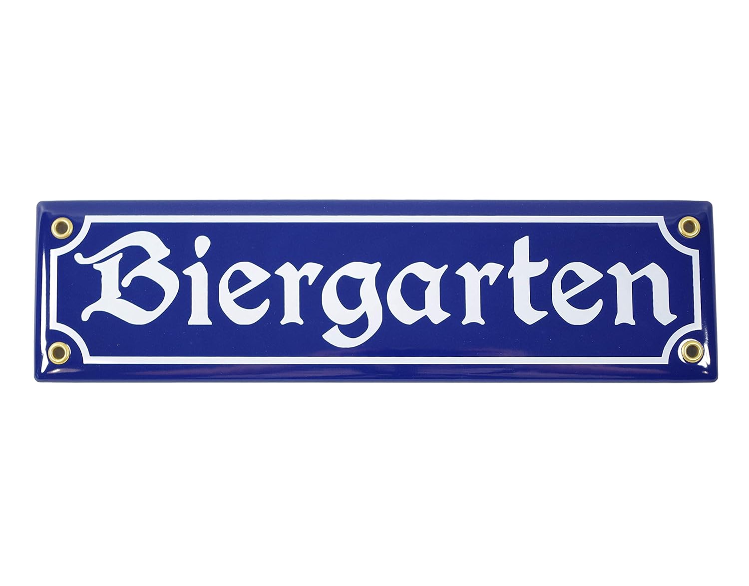 Enamel plaque BIERGARTEN 8x30 cm Beer Garden Sign German Deutschland ...
