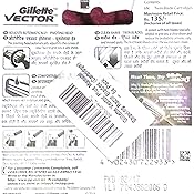 Buy Gillette Vector Plus Manual Shaving Razor Blades (Cartridge) - 6s ...