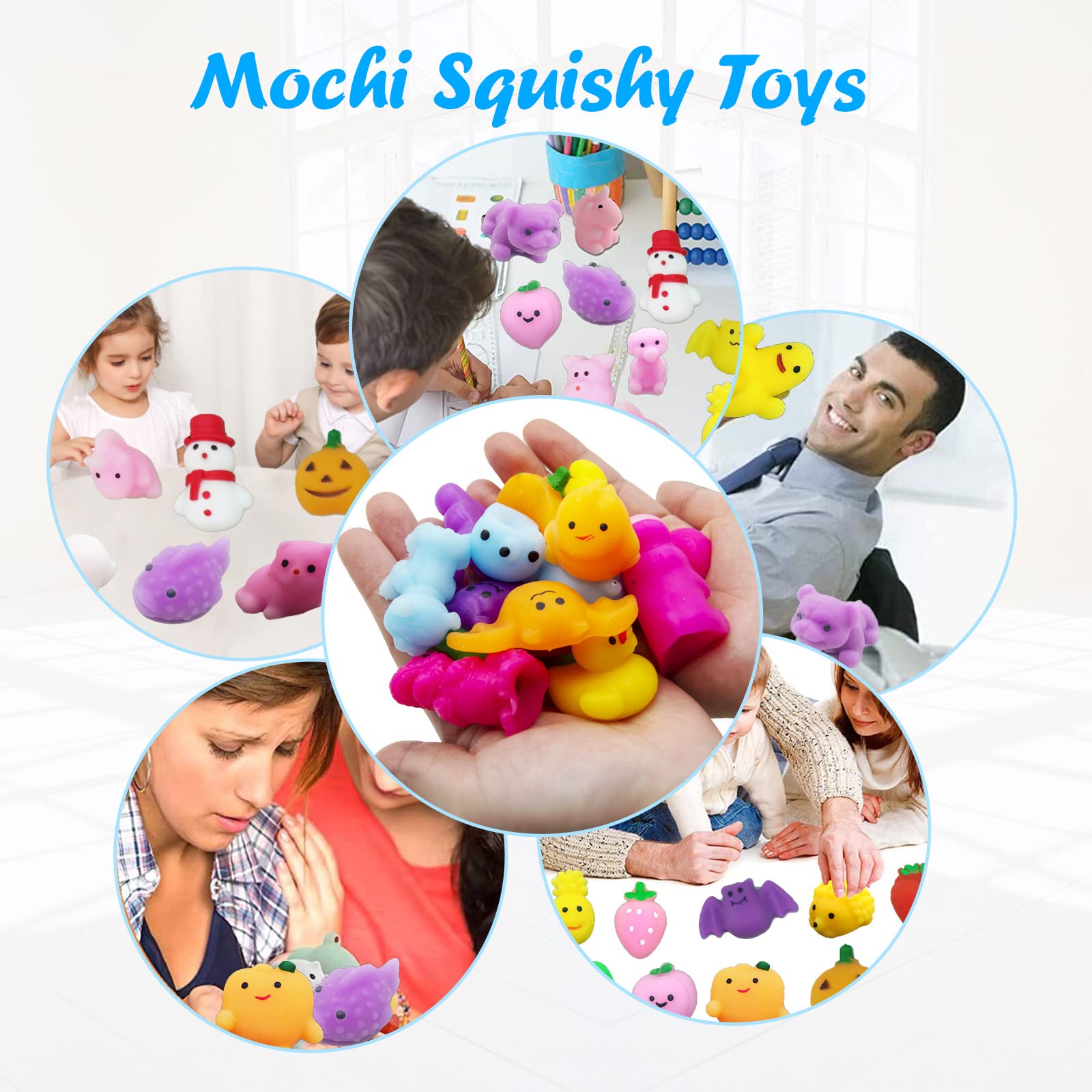 Mua 100 Pack Mochi Squishy Toy Mini Squishies Party Favors Fidget Toys ...