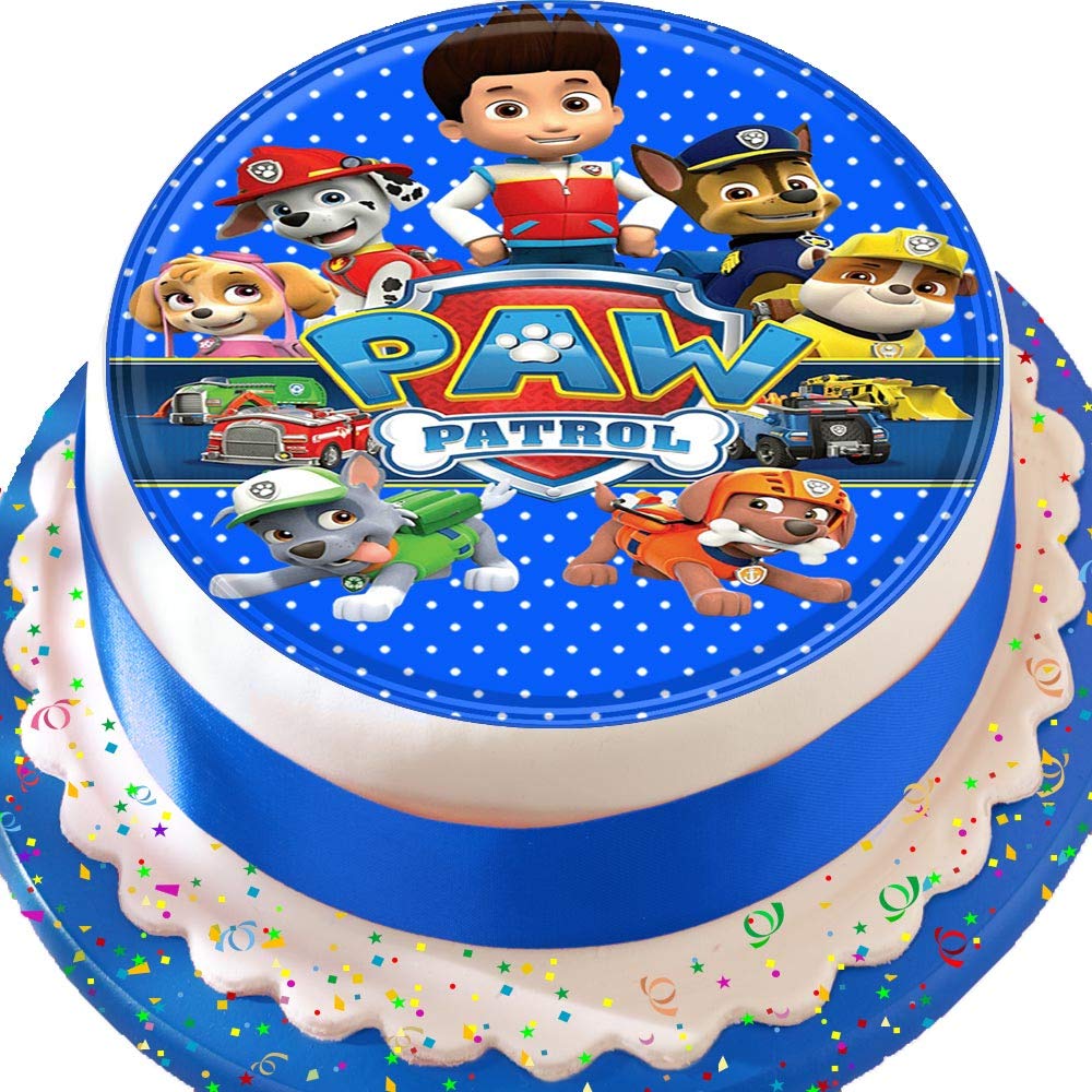 Mighty Pups Personalized Paw patrol Edible Image Cake Decoration Print ...