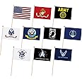 Amazon.com : Arosche Military Flag 20 Pcs Hand Held Flags on Stick Army ...