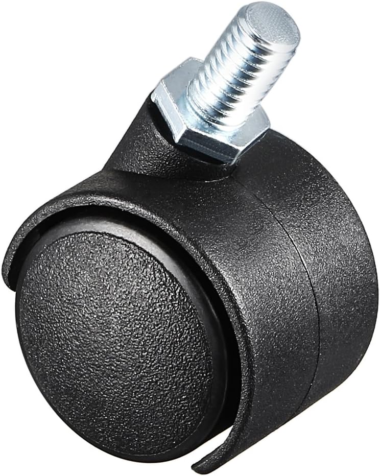 uxcell 20 Pcs 1.15 Inch Swivel Caster Wheels Nylon 360 Degree Threaded ...