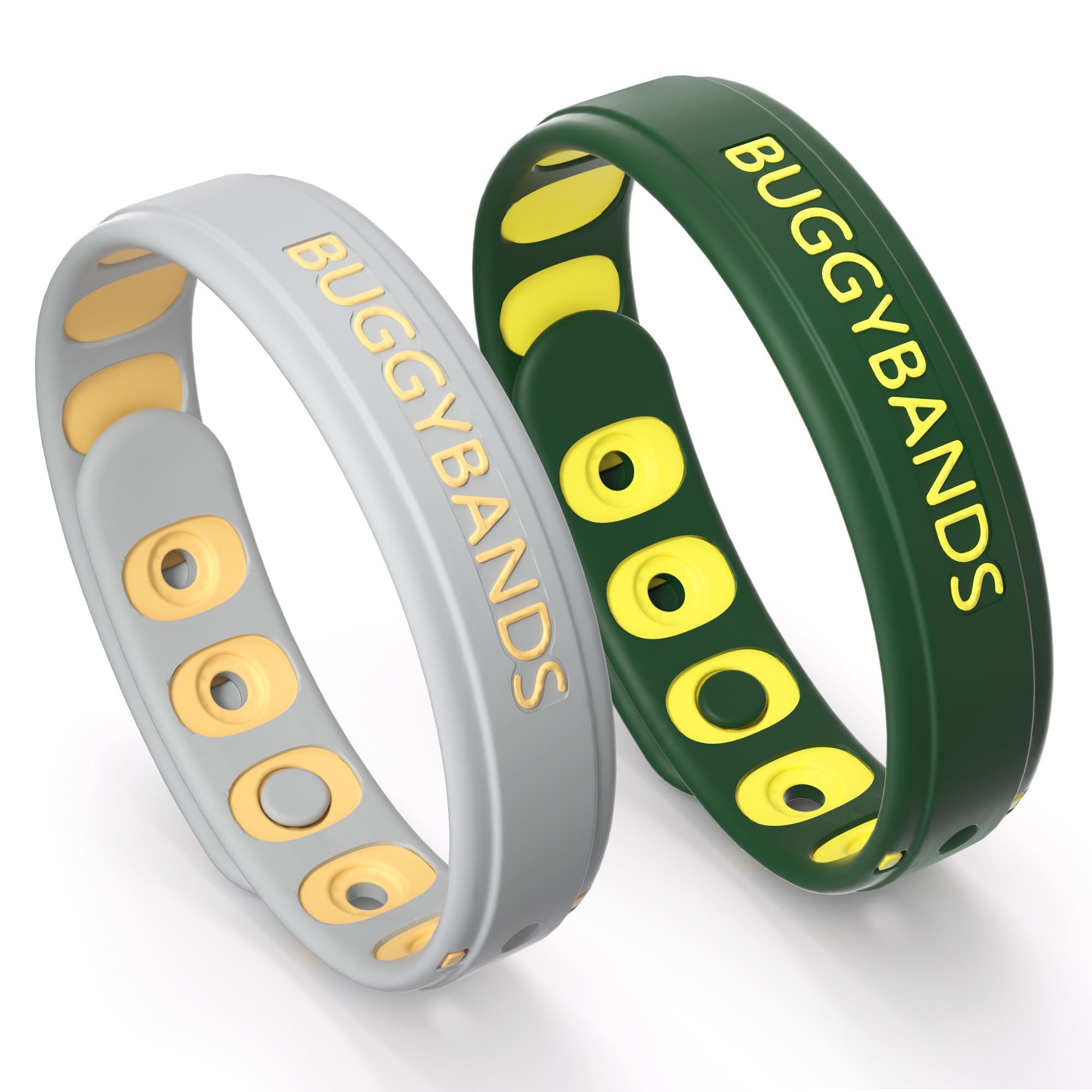 BuggyBands Mosquito Repellent Bracelets, 2 Pack Silicone Mosquito ...