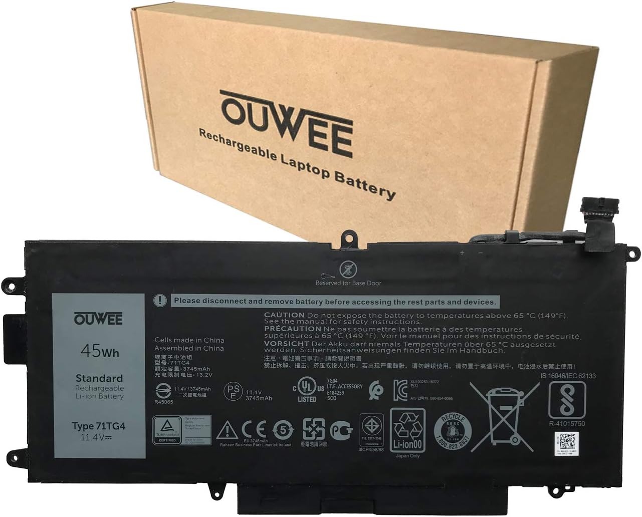 Amazon.com: OUWEE 71TG4 Laptop Battery Compatible with Dell Latitude ...