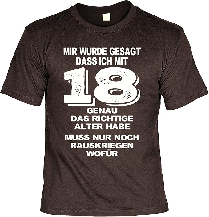 Geburtstags Shirt zum 18. Geburtstag T-Shirt mit 18 genau das richtige ...