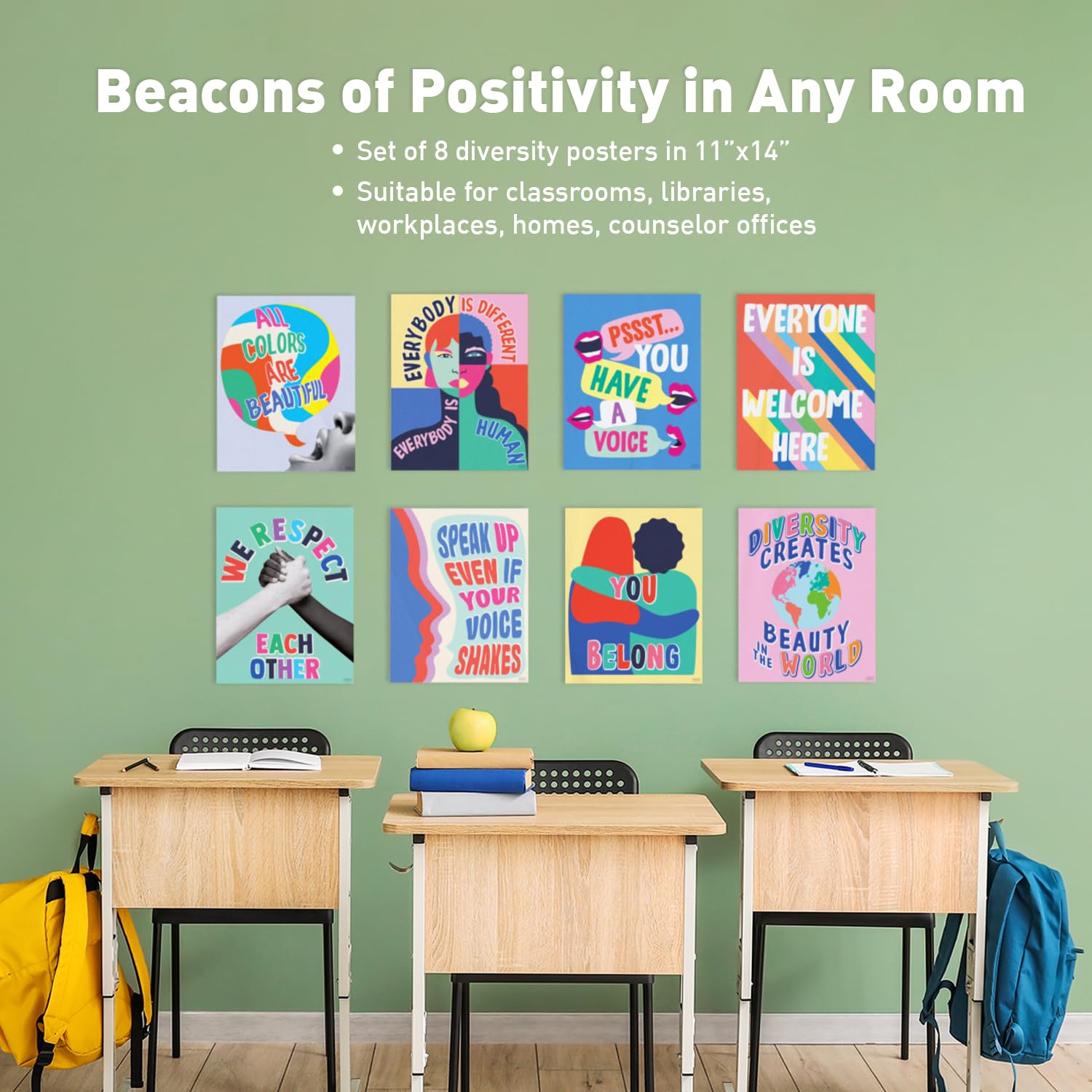 Mua S&O Set of 8 Diversity Posters for Classroom - Classroom Posters ...